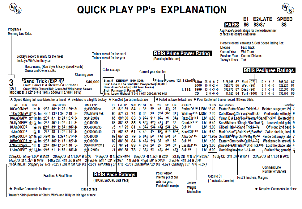 Quick Play PPs Explanation – KeenelandSelect